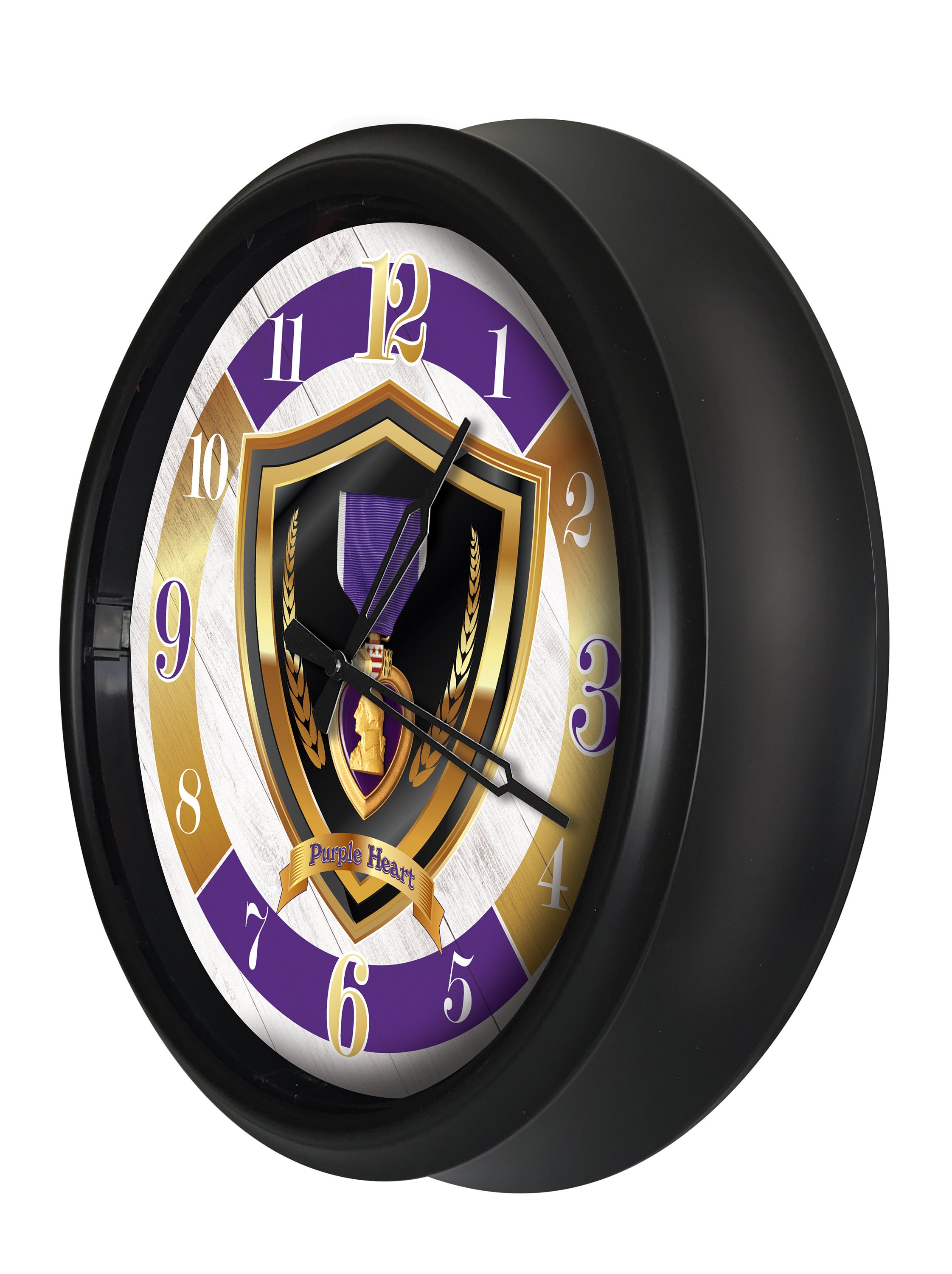 Purple Heart Indoor/outdoor LED Wall Clock Military Badge of Honor ...