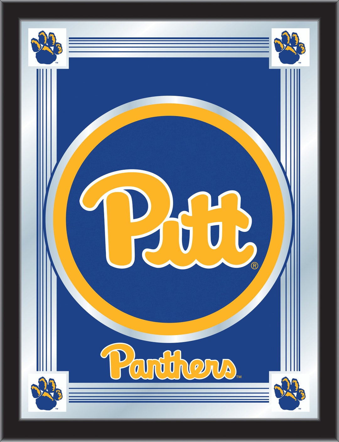 University of Pittsburgh Logo Wall Mirror | Pitt Panthers Decor - Etsy