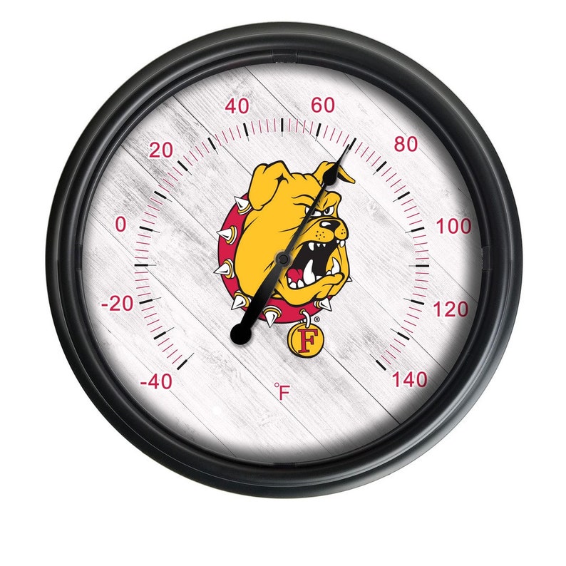Ferris State LED Wall Thermometer | Indoor/outdoor Temperature Gauge ...
