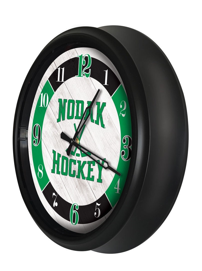 University of North Dakota Nodak Hockey LED Wall Clock UND - Etsy