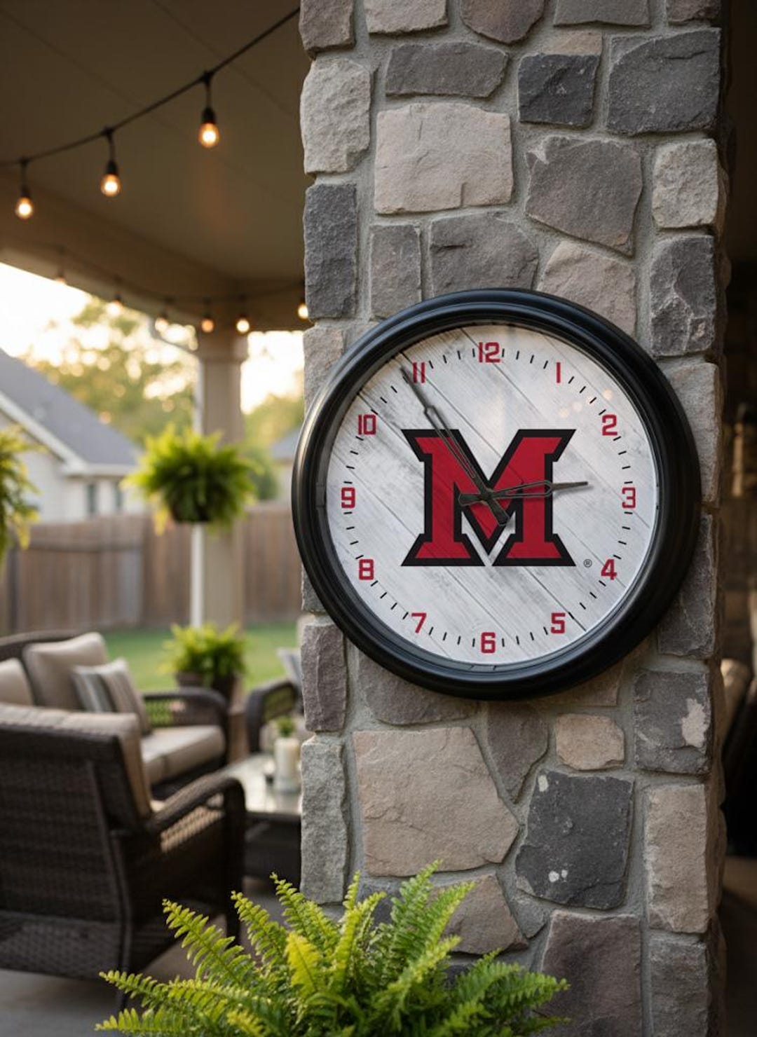 Miami Redhawks LED Wall Clock | Indoor/outdoor Illuminated Logo Clock ...