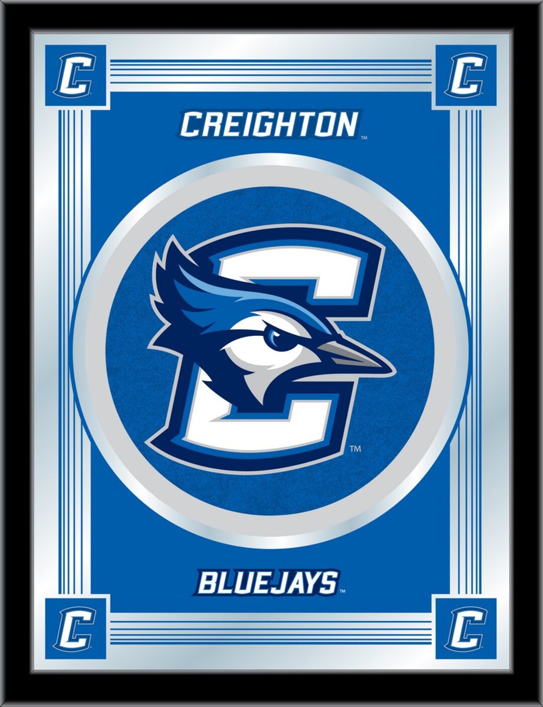 Creighton University Logo Wall Mirror CU Bluejays Decor - Etsy