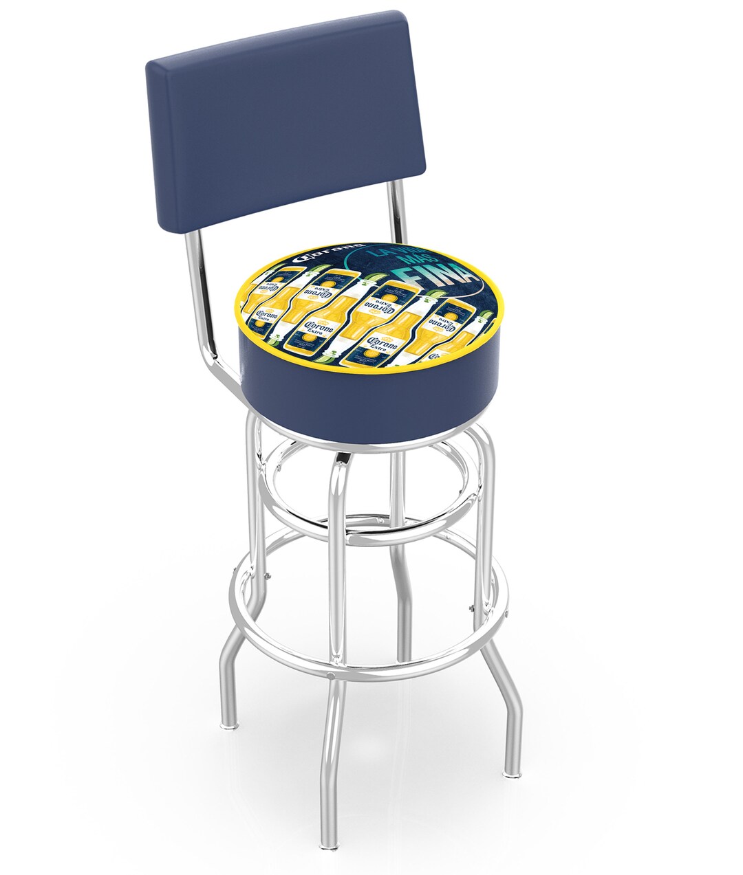 Corona lime Pattern Logo Double Ring Bar Stool Premium Bar Stool With ...