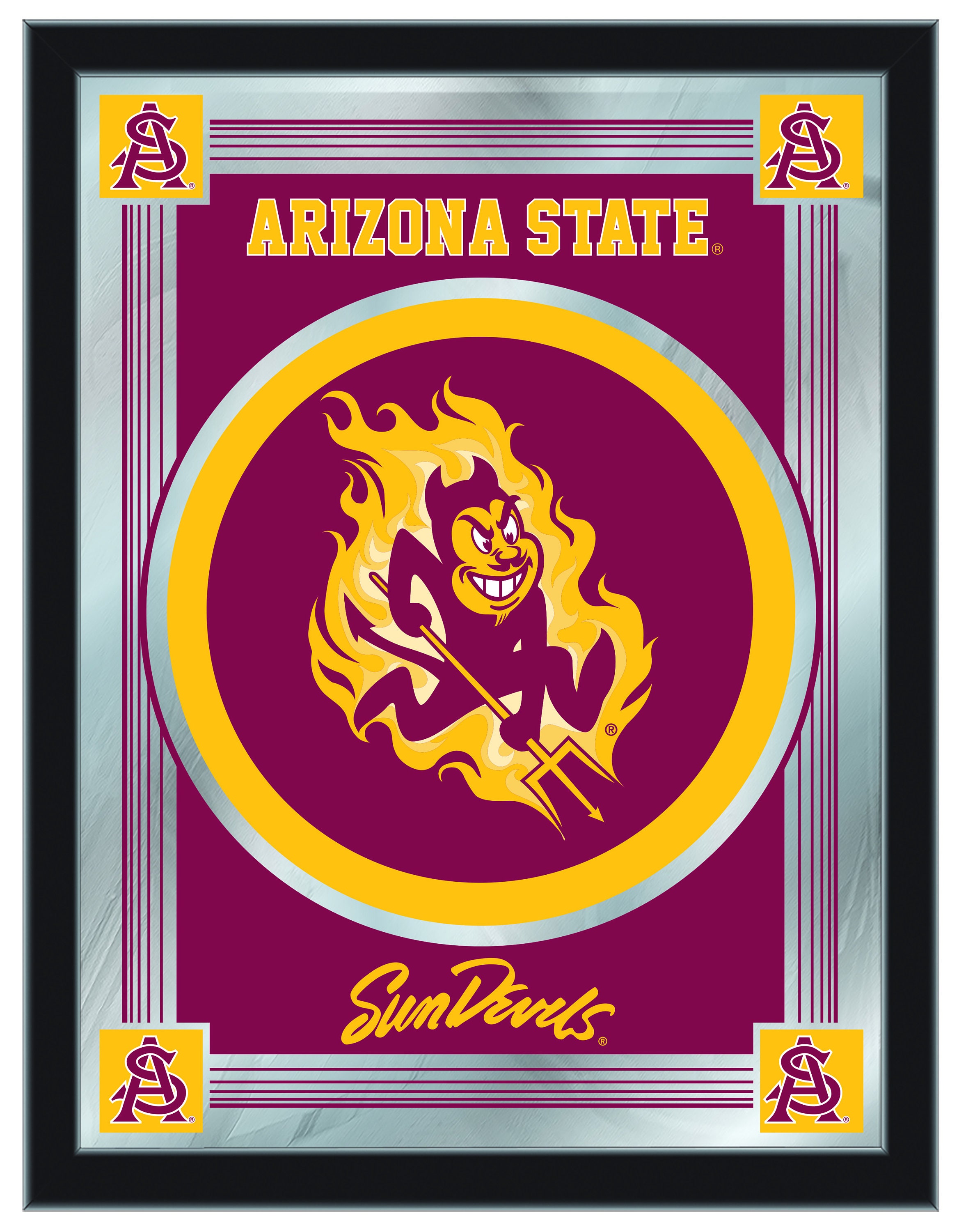 Arizona State University (sparky) Logo Mirror | ASU Sun Devils Wall ...