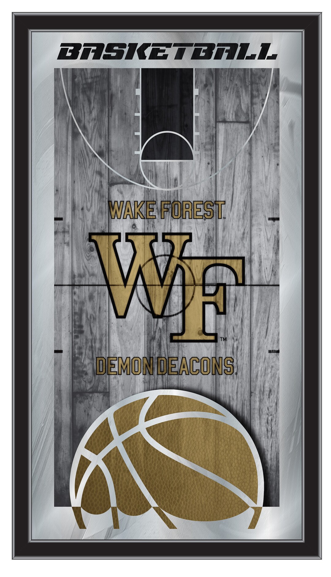 Wake Forest University Basketball Wall Mirror | Officially Licensed WKU ...