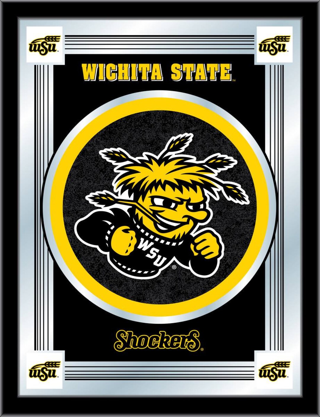 Wichita State University Logo Wall Mirror | WSU Shockers Decor - Etsy