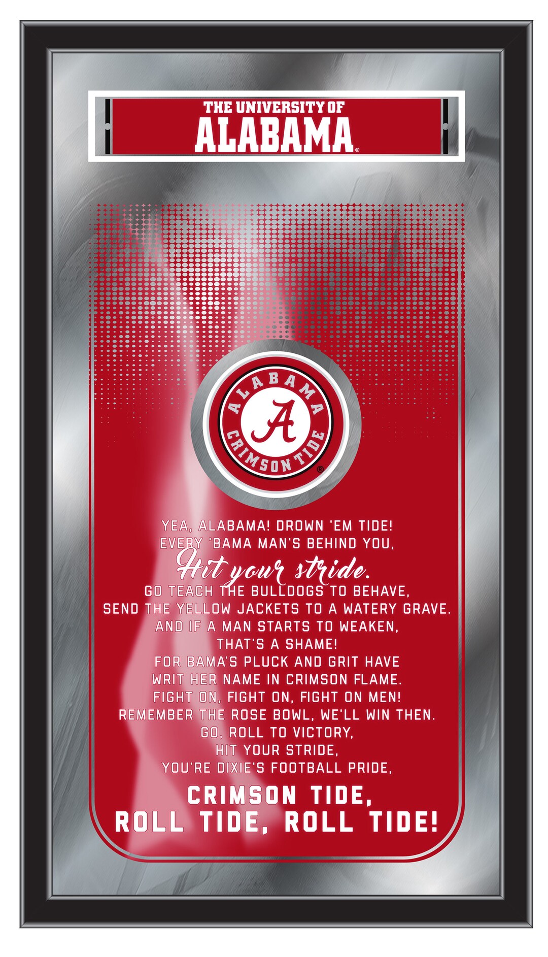 University of Alabama Fight Song Wall Mirror| UA Crimson Tide - Etsy