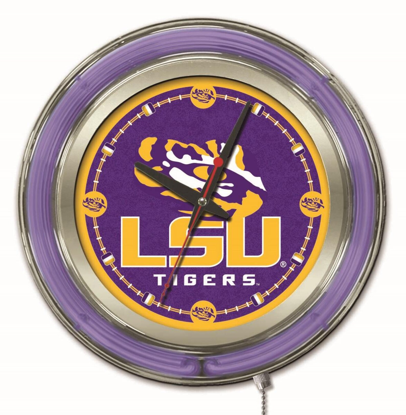 Louisiana State University Neon Clock LSU Tigers 15 Neon Clock - Etsy