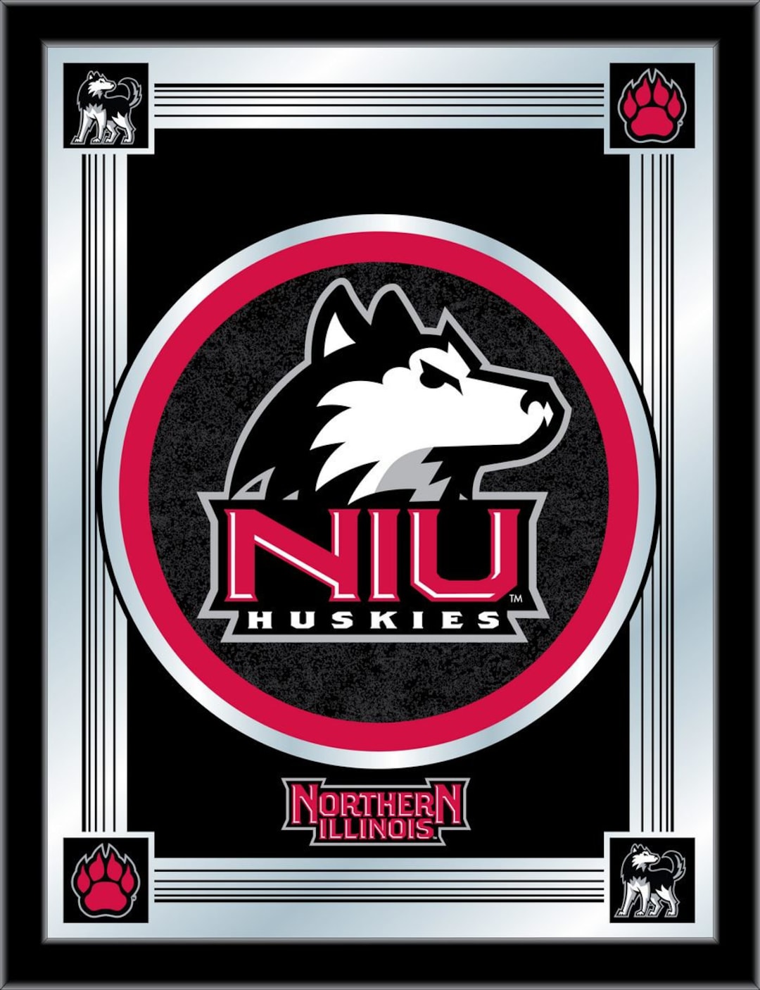 Northern Illinois University Logo Wall Mirror | NIU Huskies Decor - Etsy