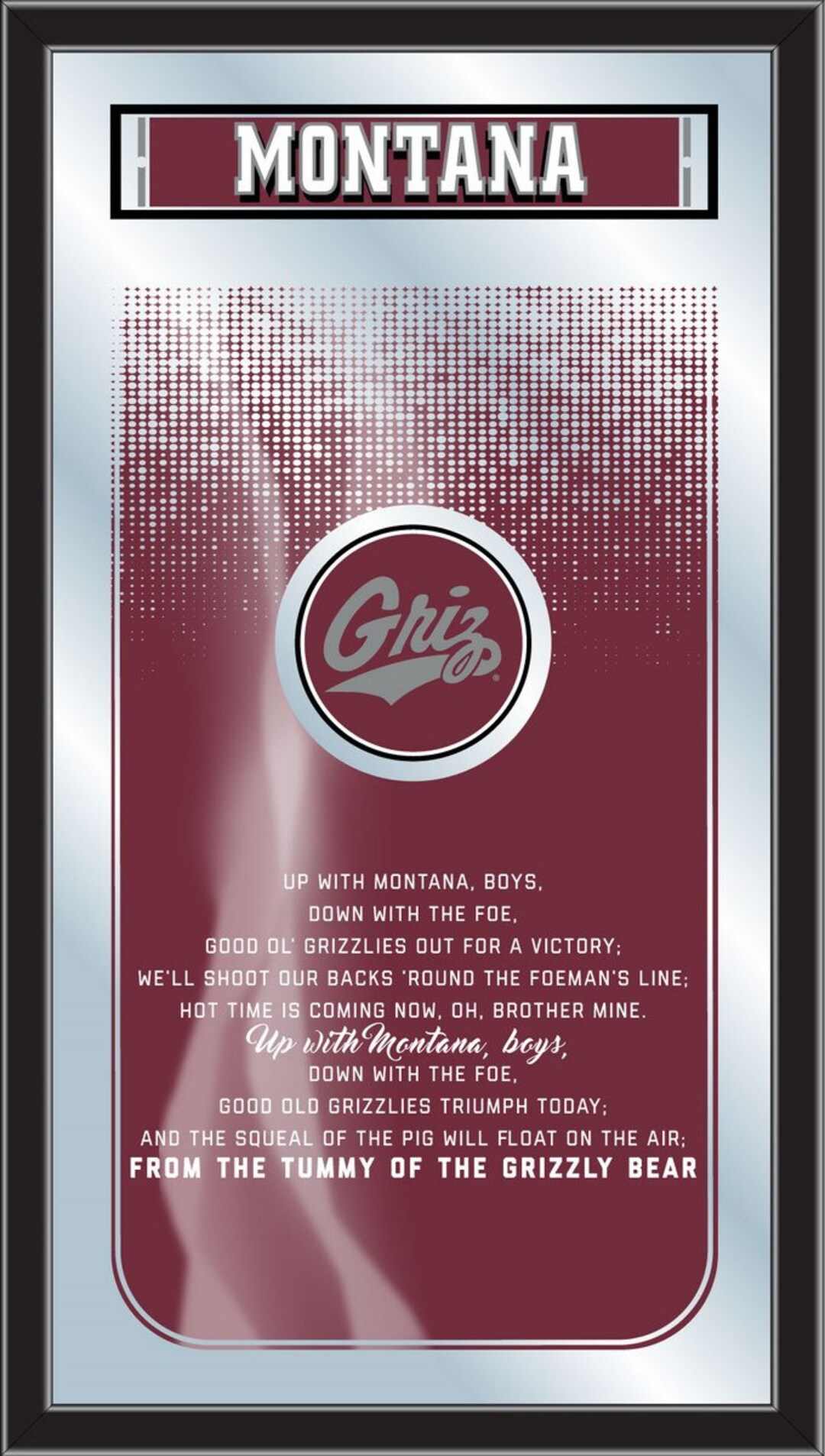 University of Montana Fight Song Wall Mirror| UM Grizzlies - Etsy