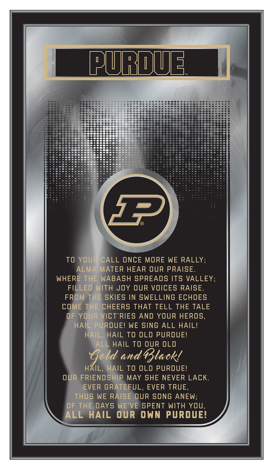 Purdue Fight Song Wall Mirror| Officially Licensed Purdue Boilermakers ...