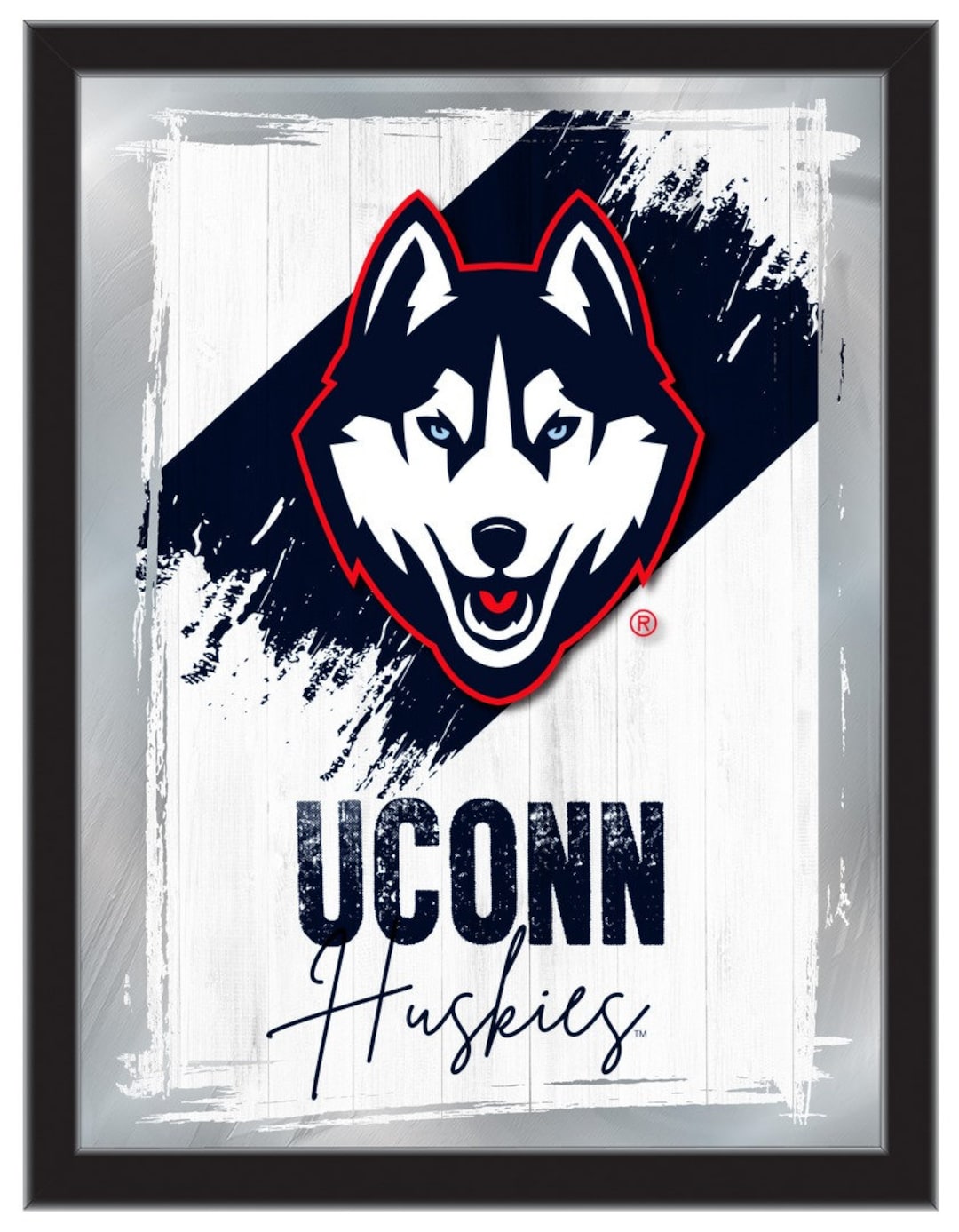 University of Connecticut Logo Wall Mirror 08 | UCONN Huskies - Etsy