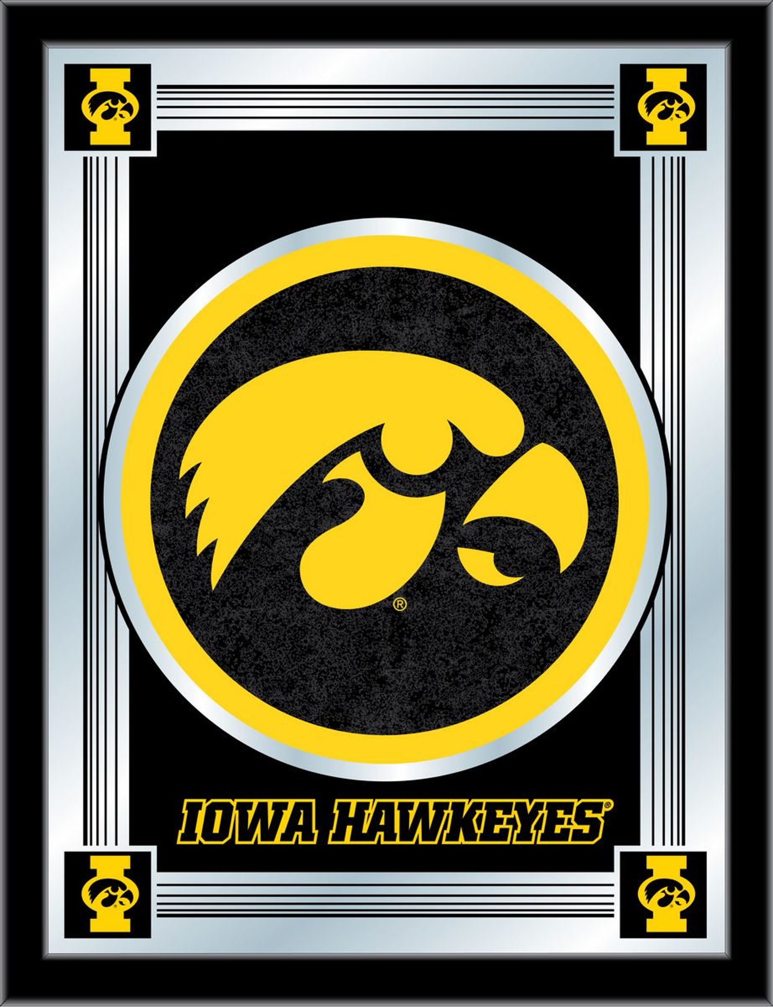 University of Iowa Logo Wall Mirror UI Hawkeyes Decor - Etsy