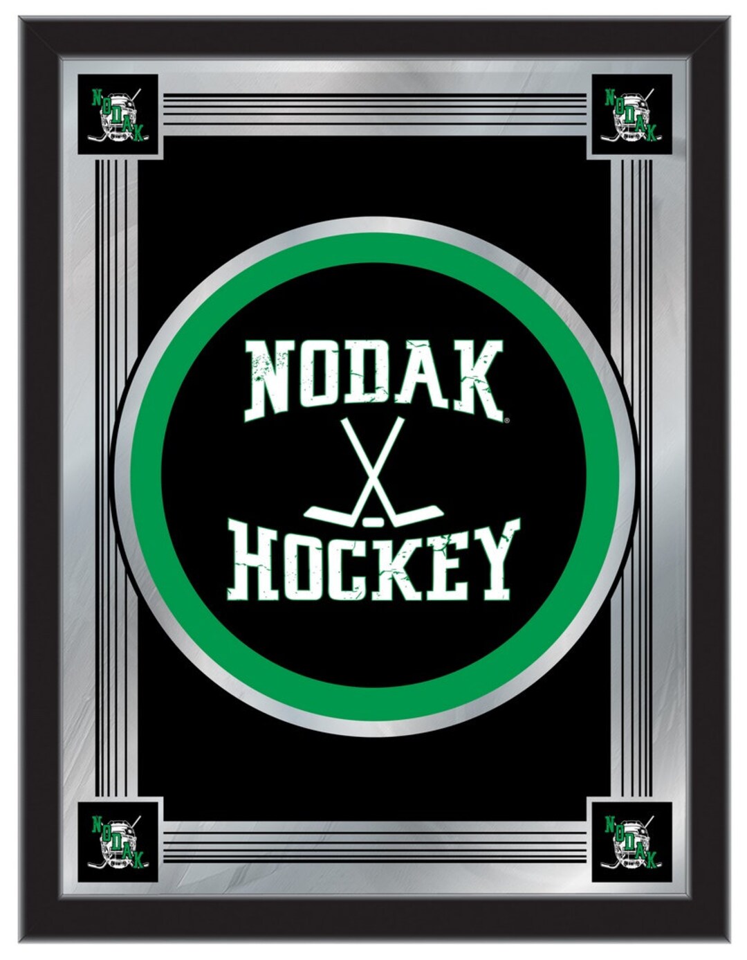 University of North Dakota Nodak Hockey Logo Wall Mirror | UND Fighting ...