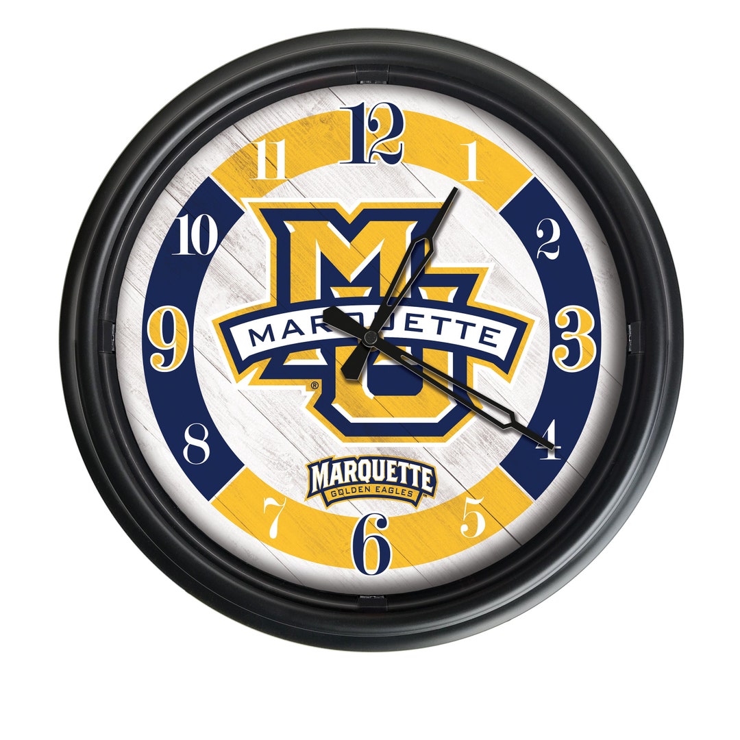 Marquette University LED Wall Clock | MU Golden Eagles Outdoor Clock - Etsy