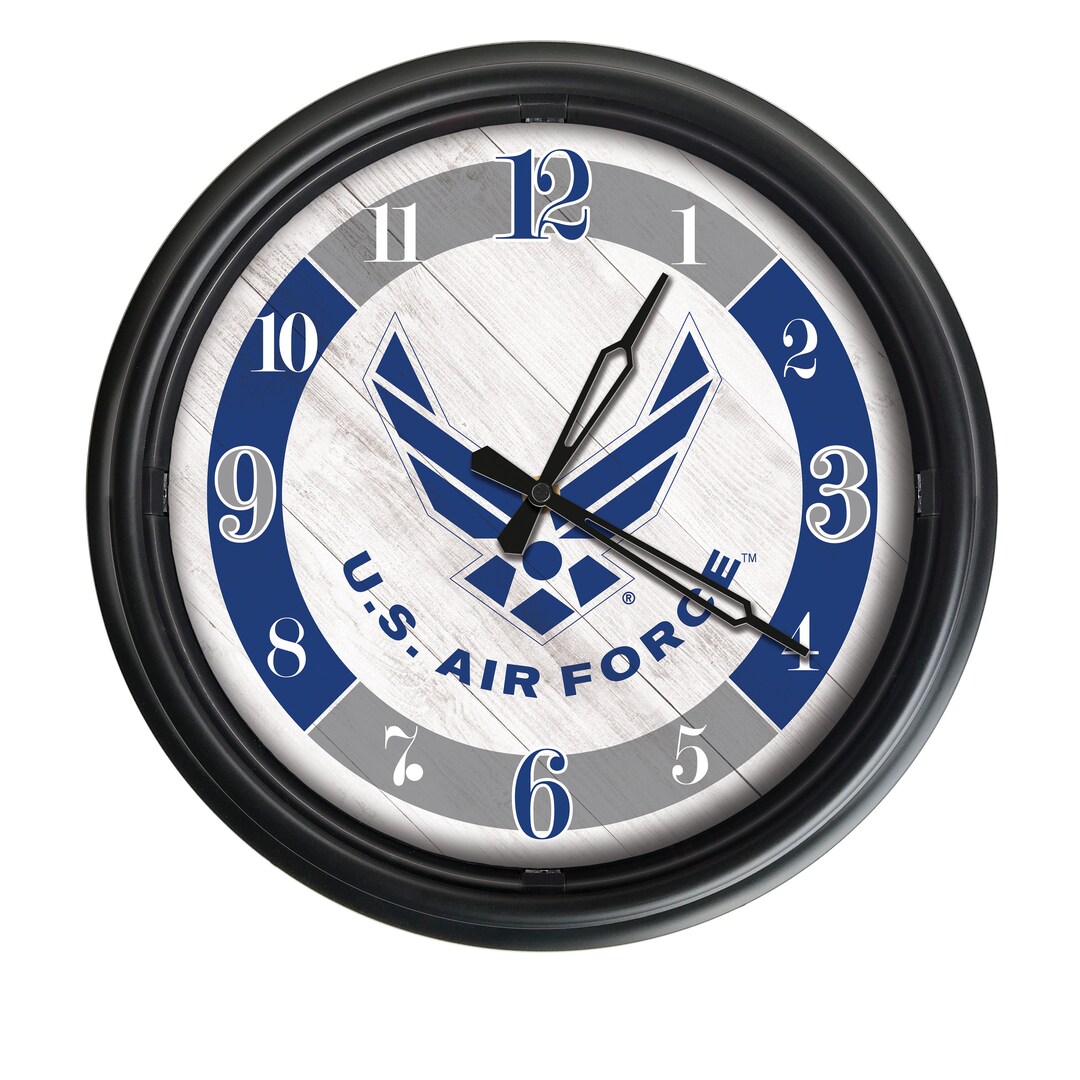 United States Air Force LED Wall Clock | Indoor/outdoor Illuminated ...