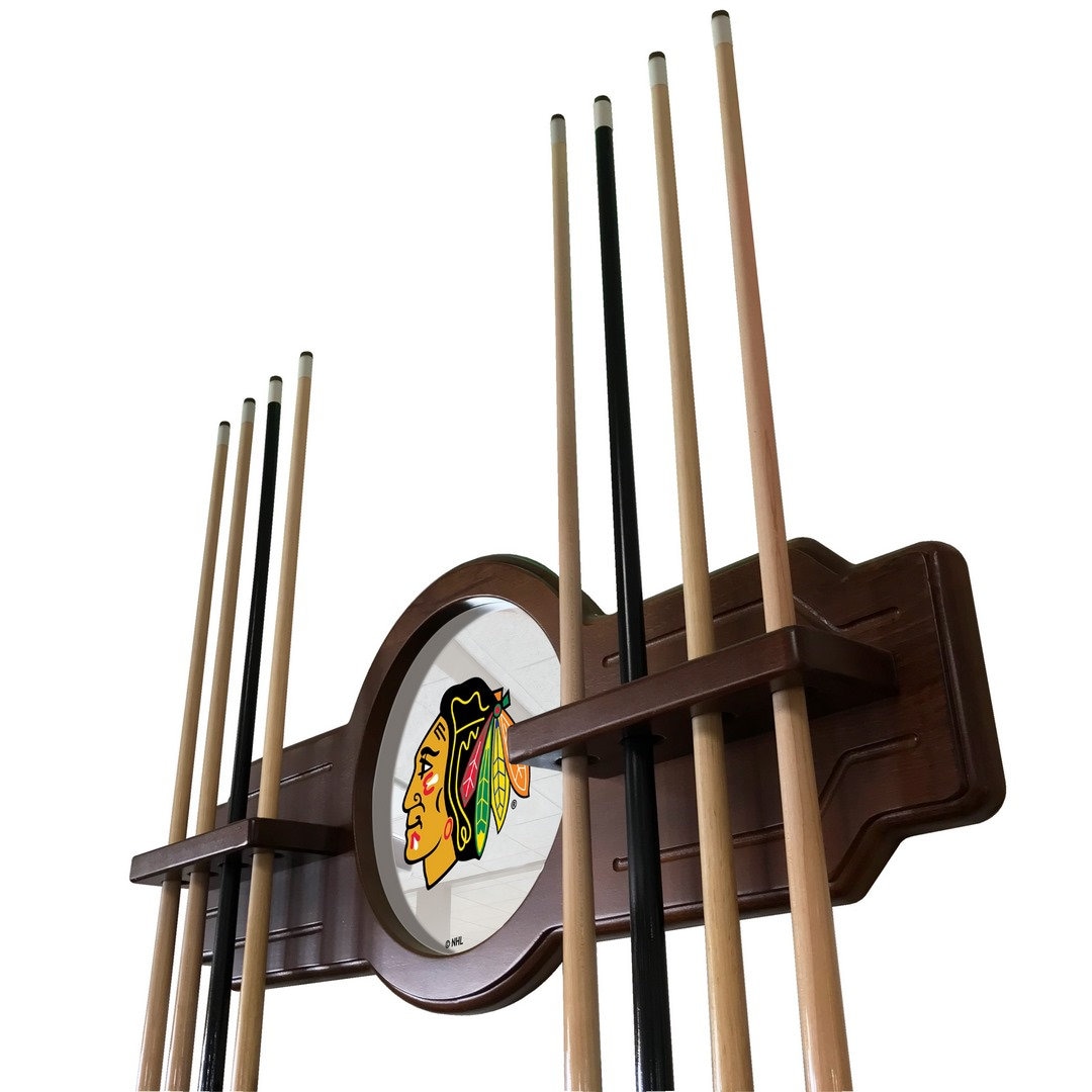 Chicago Blackhawks Pool Table Cue Rack | NHL Game Room Billiard ...