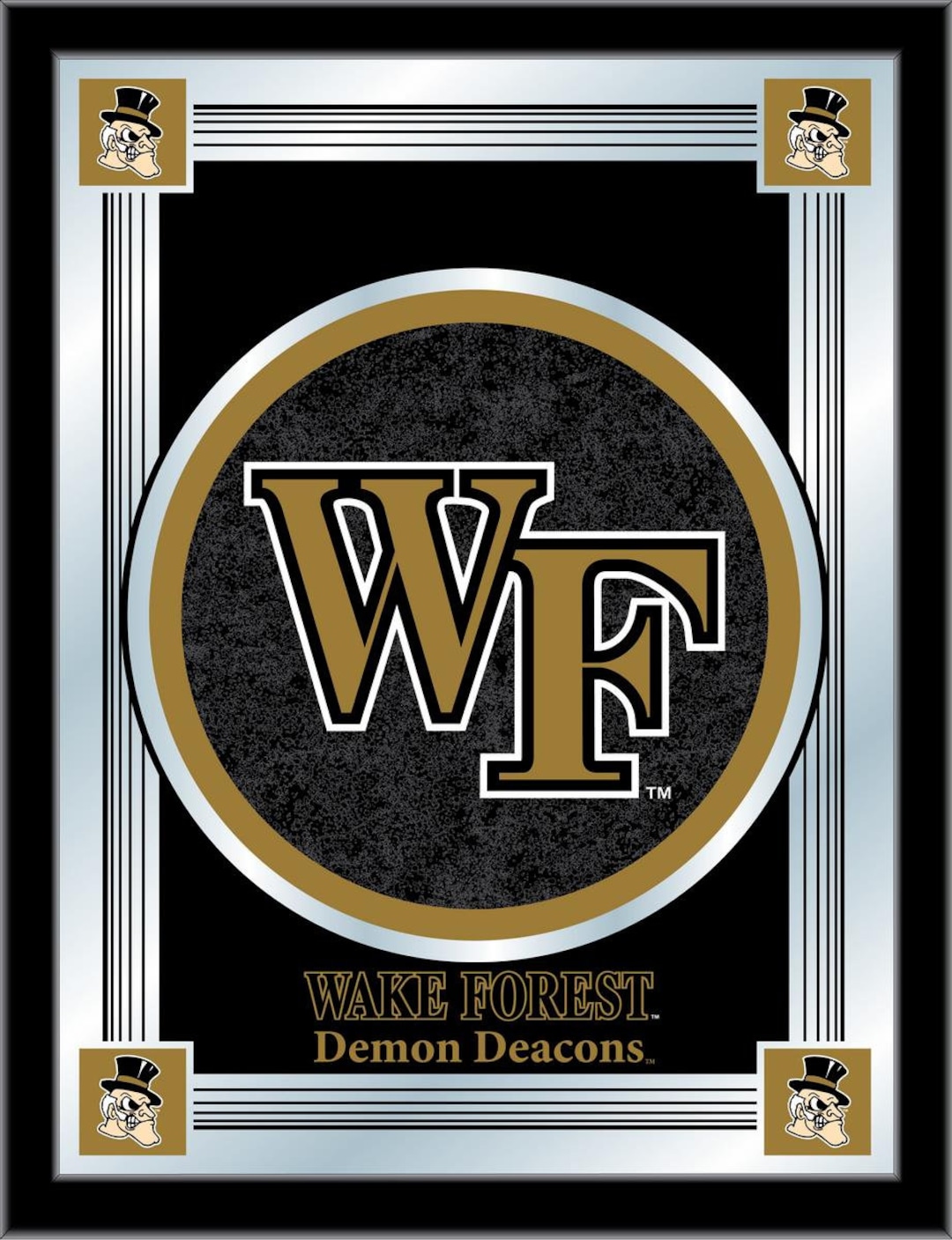 Wake Forest University Logo Wall Mirror Premium NCAA Team - Etsy