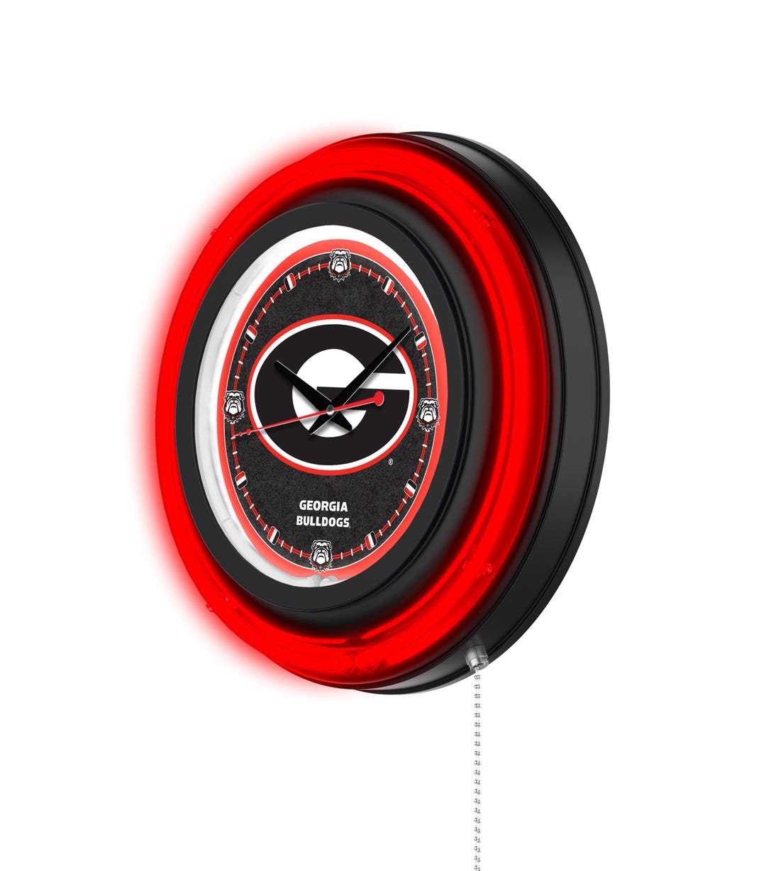 University of Georgia G Block Neon Clock | UGA Bulldogs 15" Neon Clock ...