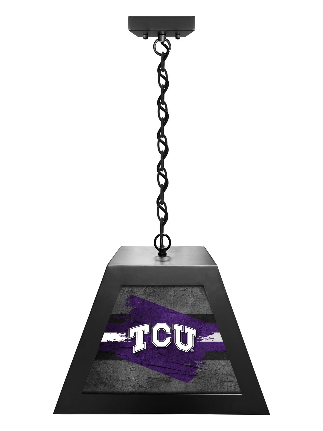Texas Christian Backlit Pendant Light | Metal Framed TCU Horned Frogs ...