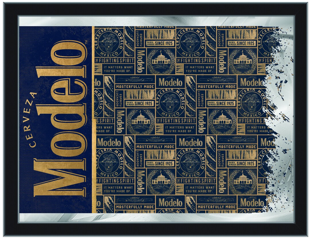 Modelo pattern Logo Wall Mirror Premium Modelo Mirror Hanging Wall ...