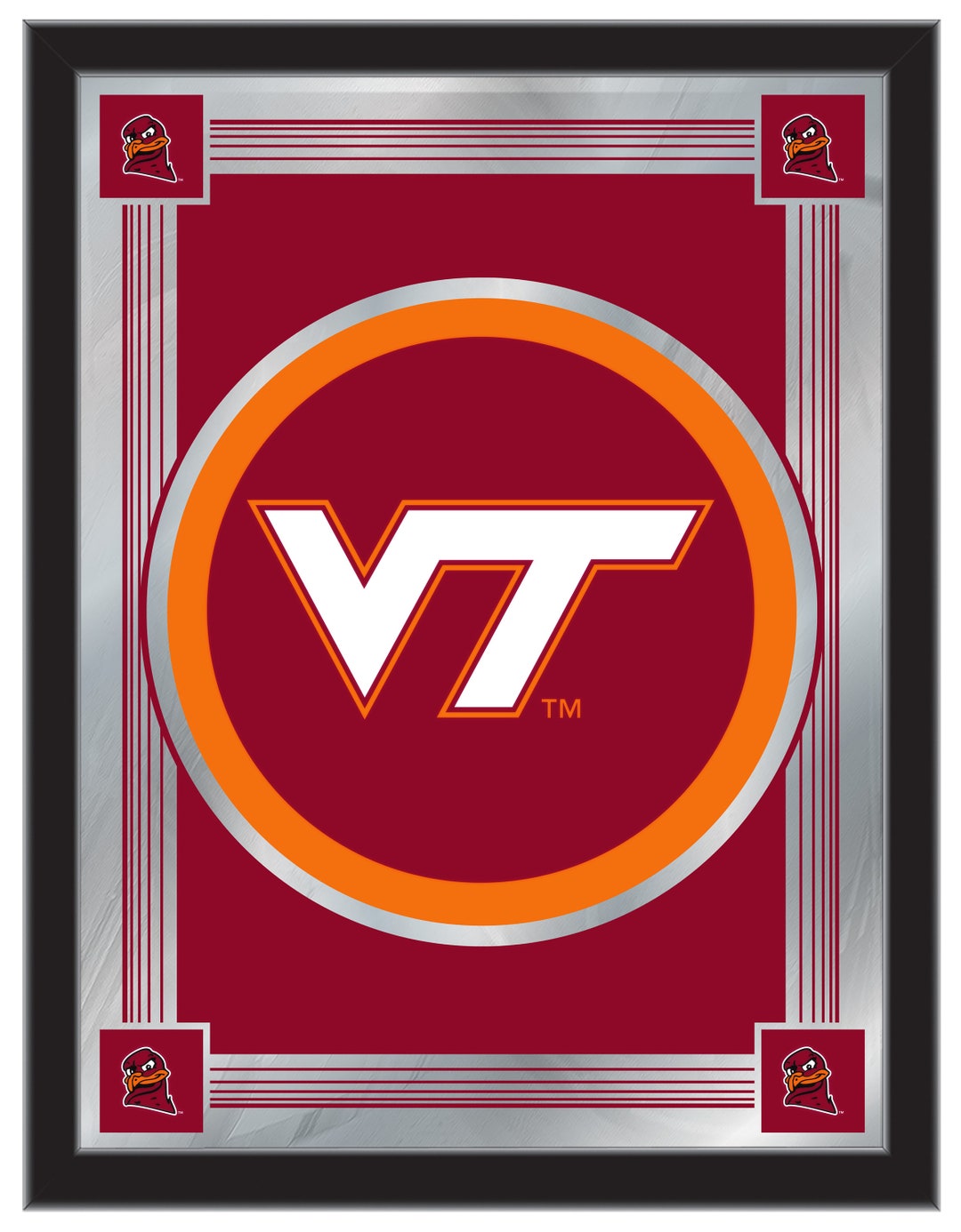 Virginia Tech University Logo Wall Mirror VT Hokies Decor - Etsy