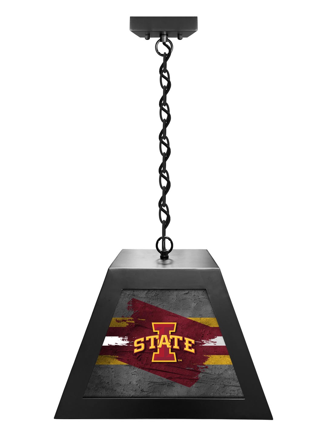 Iowa State Backlit Pendant Light | Metal Framed ISU Cyclones Billiard ...
