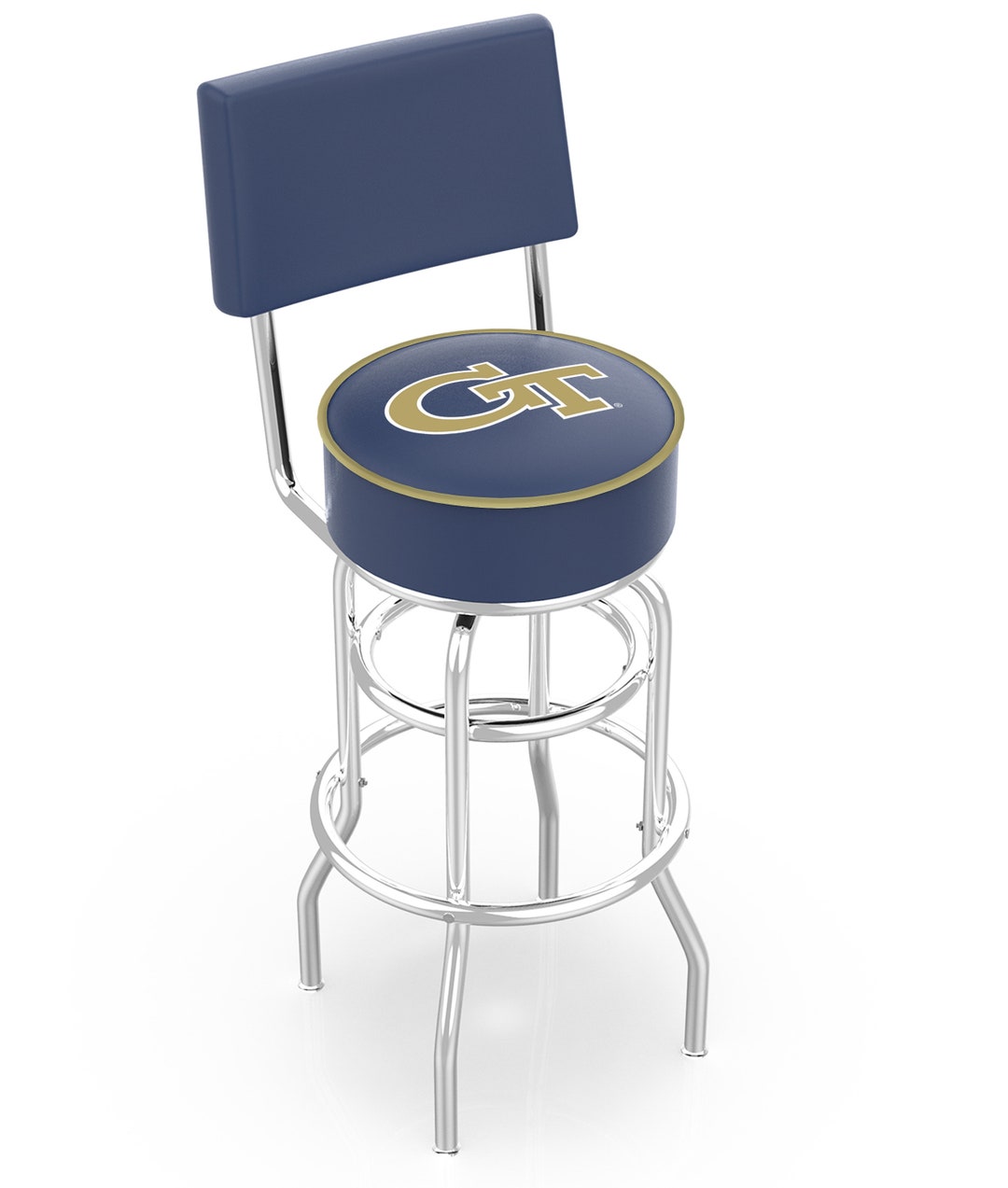 Georgia Tech University Logo Double Ring Bar Stool | Premium Bar Stool ...