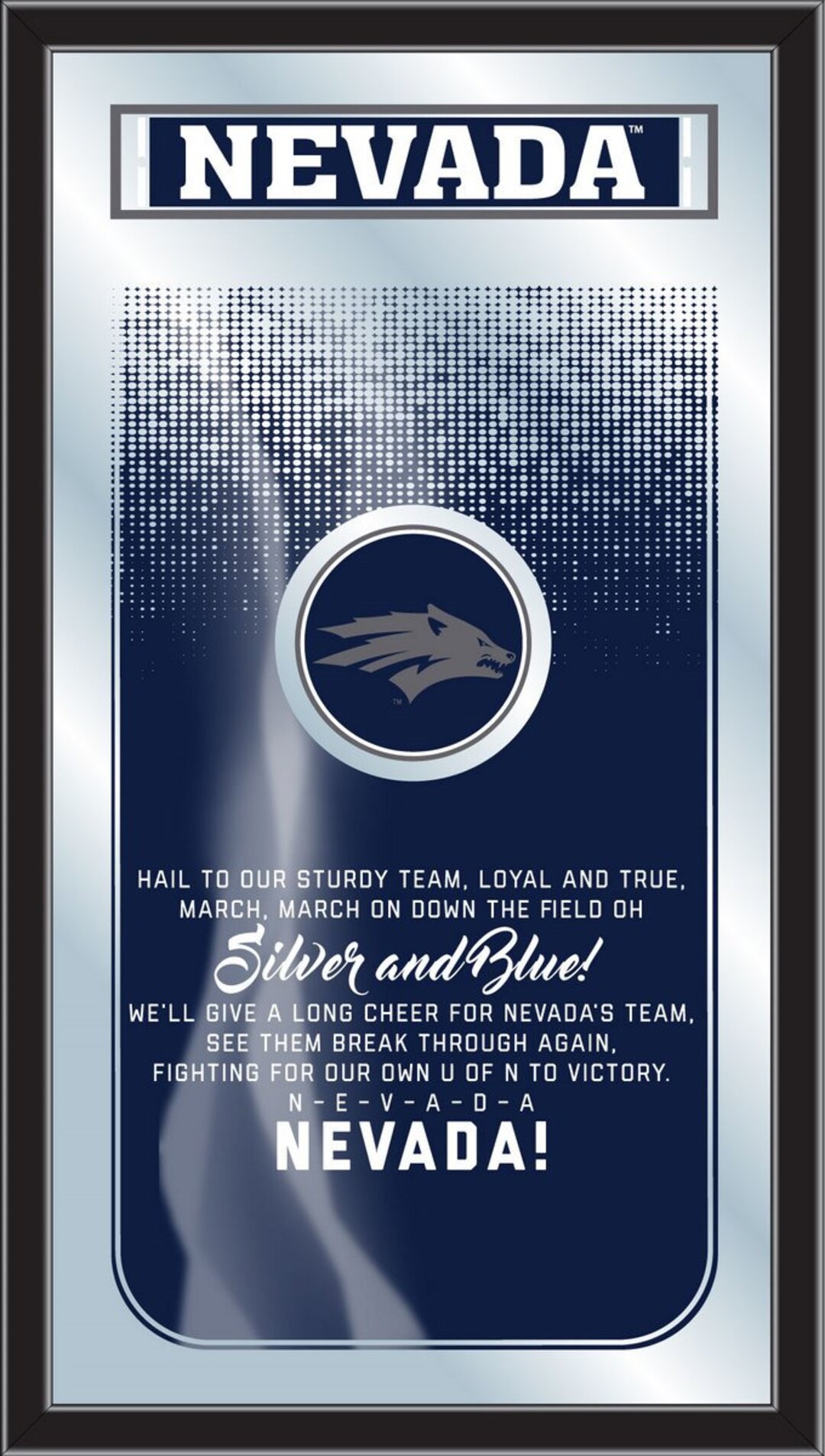 University of Nevada Fight Song Wall Mirror| UN Wolfpack - Etsy