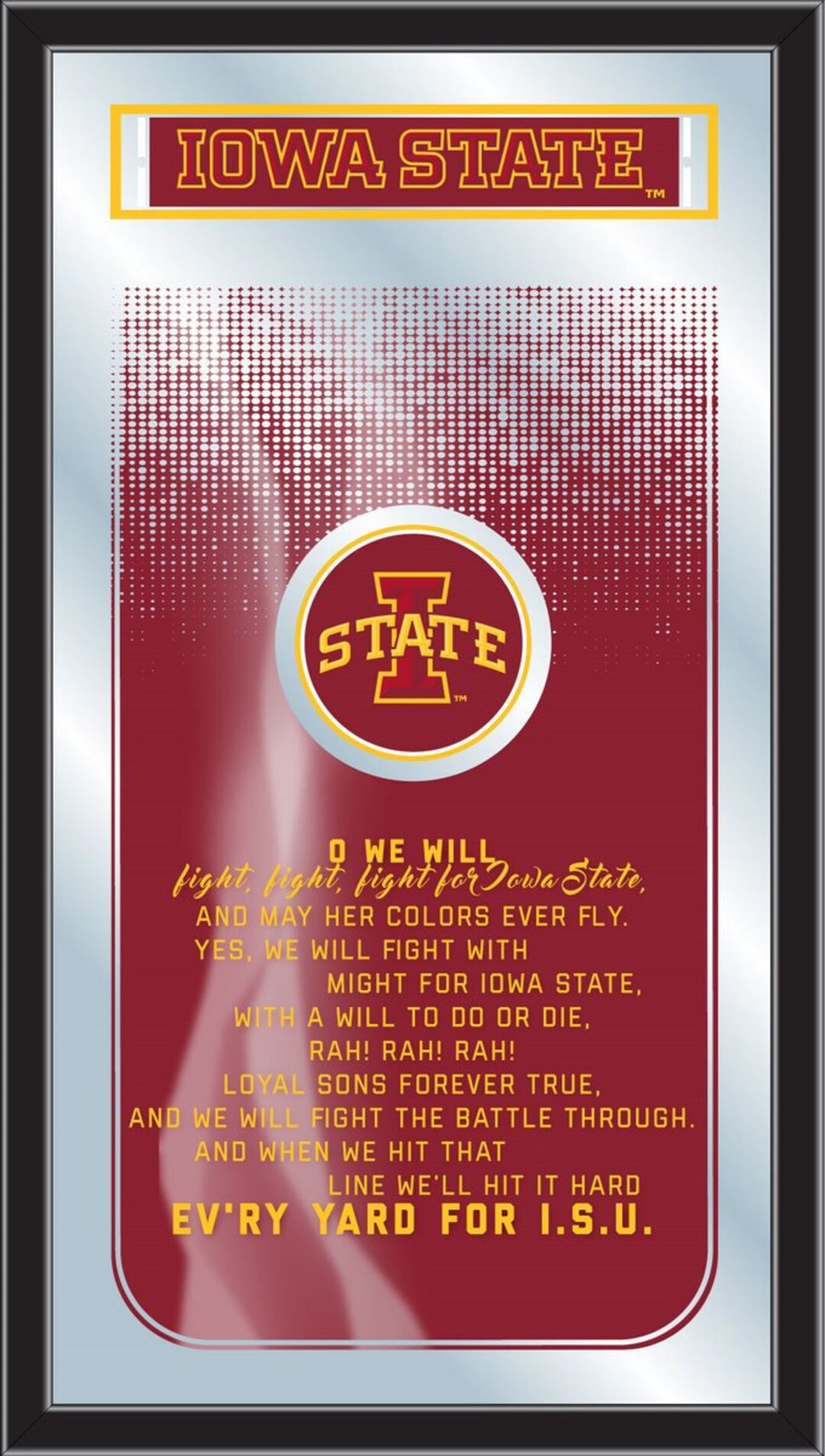Iowa State University Fight Song Wall Mirror| ISU Cyclones - Etsy