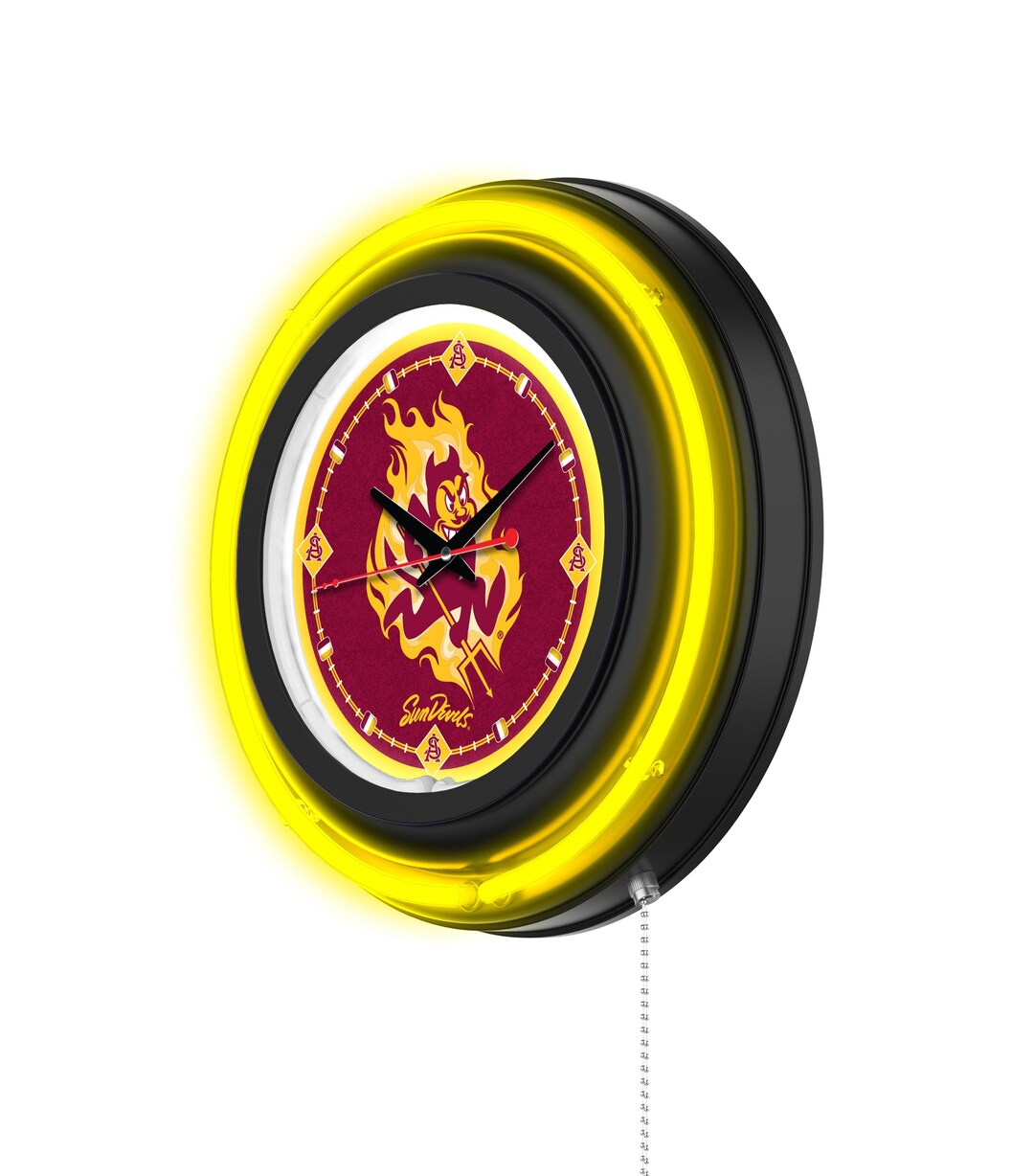 Arizona State Neon Clock | ASU Sun Devils 15" Double-neon Light | Retro ...