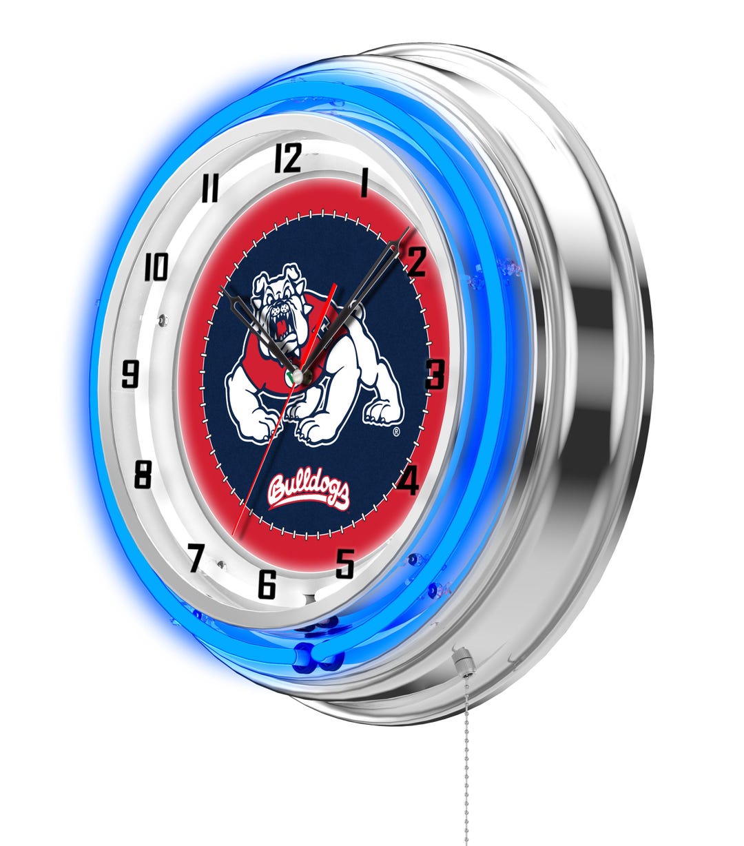 Fresno State 19” Double Neon Clock | FSU Bulldogs Logo Wall Decor - Etsy