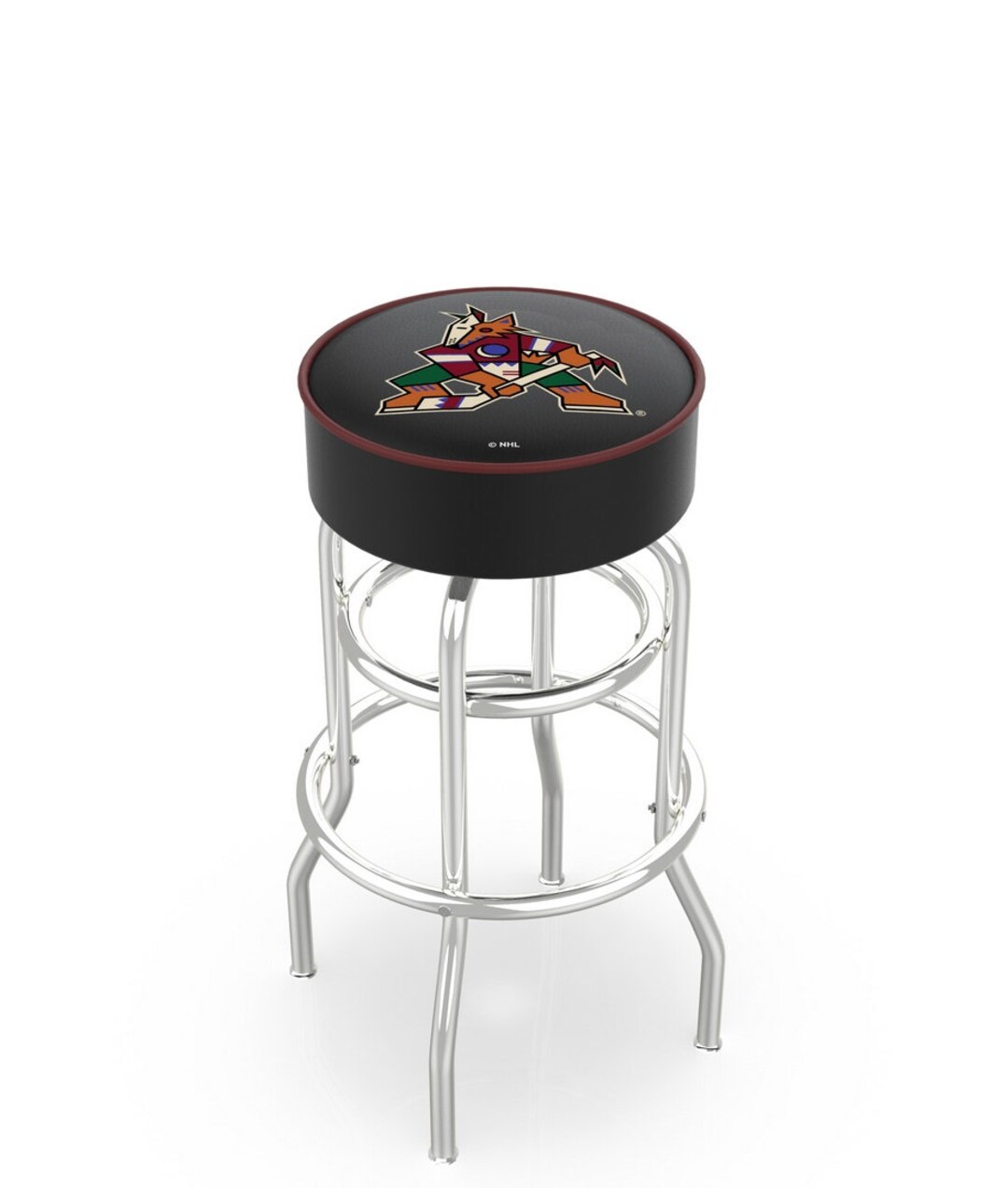 Arizona Coyotes Bar Stool With Hockey Team Logo NHL Retro Counter Bar ...