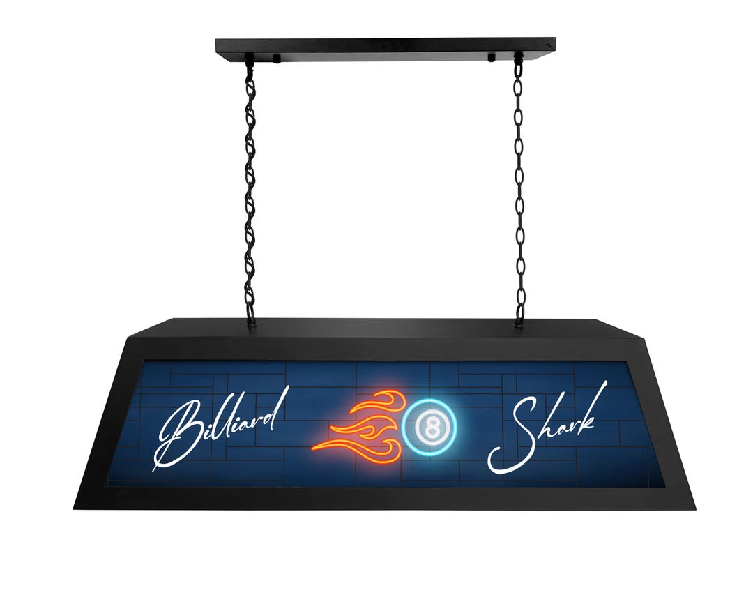 Customizable Backlit Billiard Light | Metal Framed Pool Table Light - Etsy