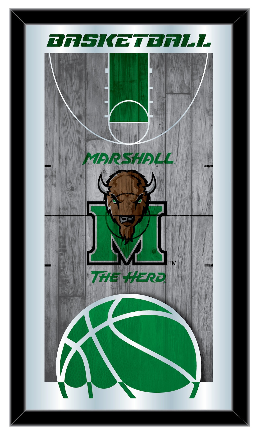 Marshall University Basketball Wall Mirror | MU Thundering Herd - Etsy