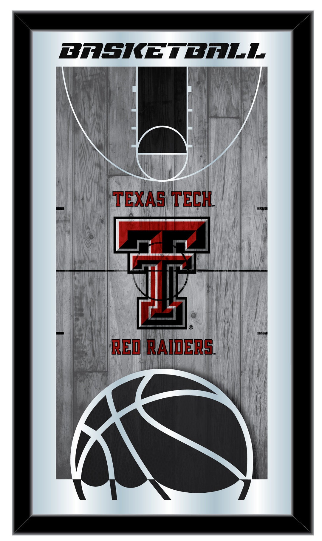 Texas Tech University Basketball Wall Mirror | TTU Red Raiders - Etsy