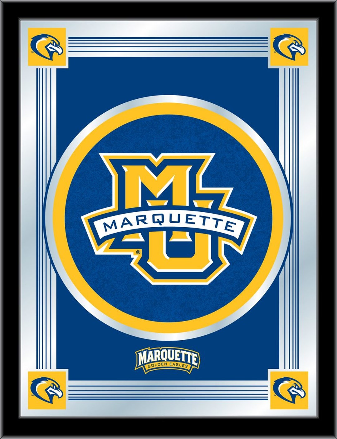 Marquette University Logo Wall Mirror | MU Golden Eagles Decor - Etsy
