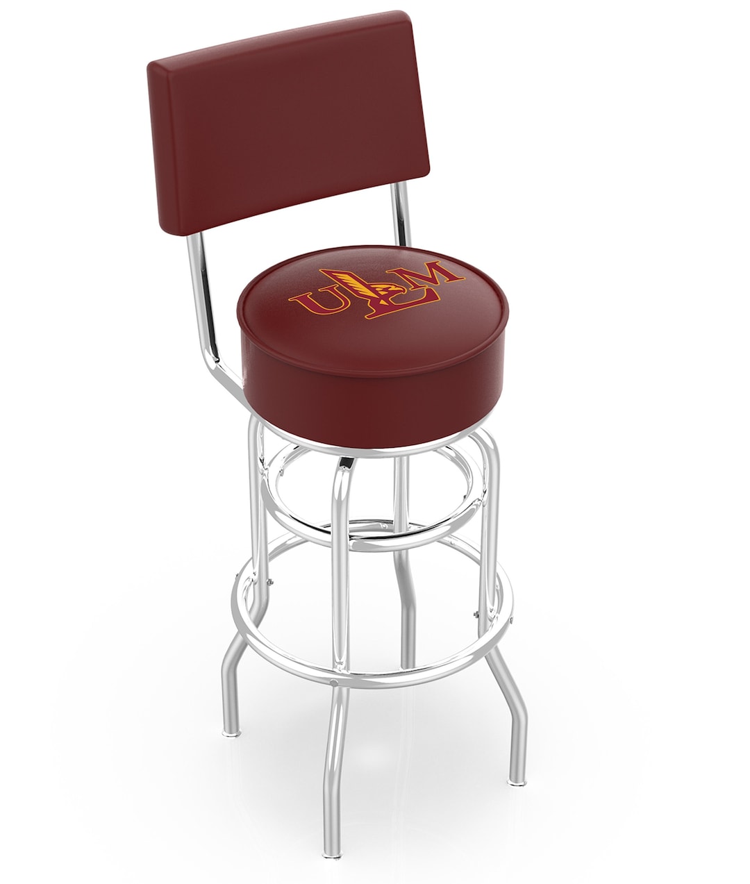 University of Louisiana at Monroe Logo Double Ring Bar Stool | Premium ...