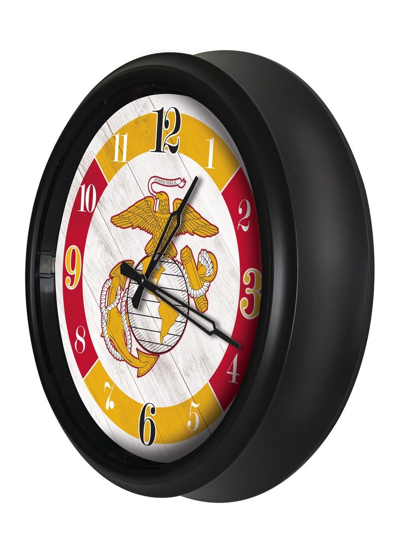 United States Marine Corps Eagle Globe Anchor LED Wall Clock - Etsy