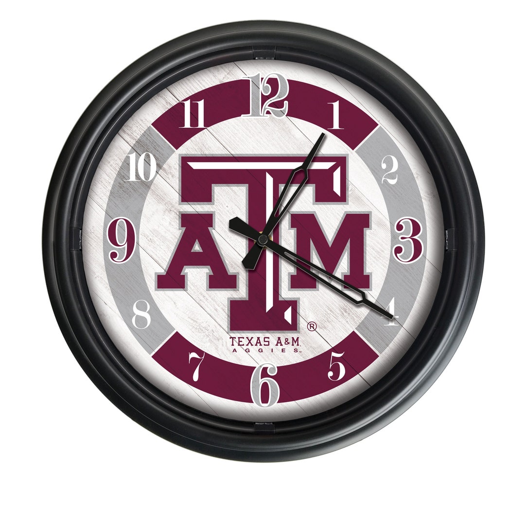Texas A&M University LED Wall Clock | TAMU Aggies Outdoor Clock - Etsy