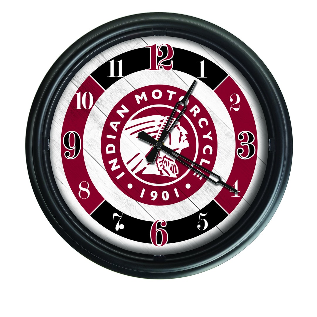 Indian Motorcycle (head) LED Wall Clock | Indian Motorcycle Chief ...