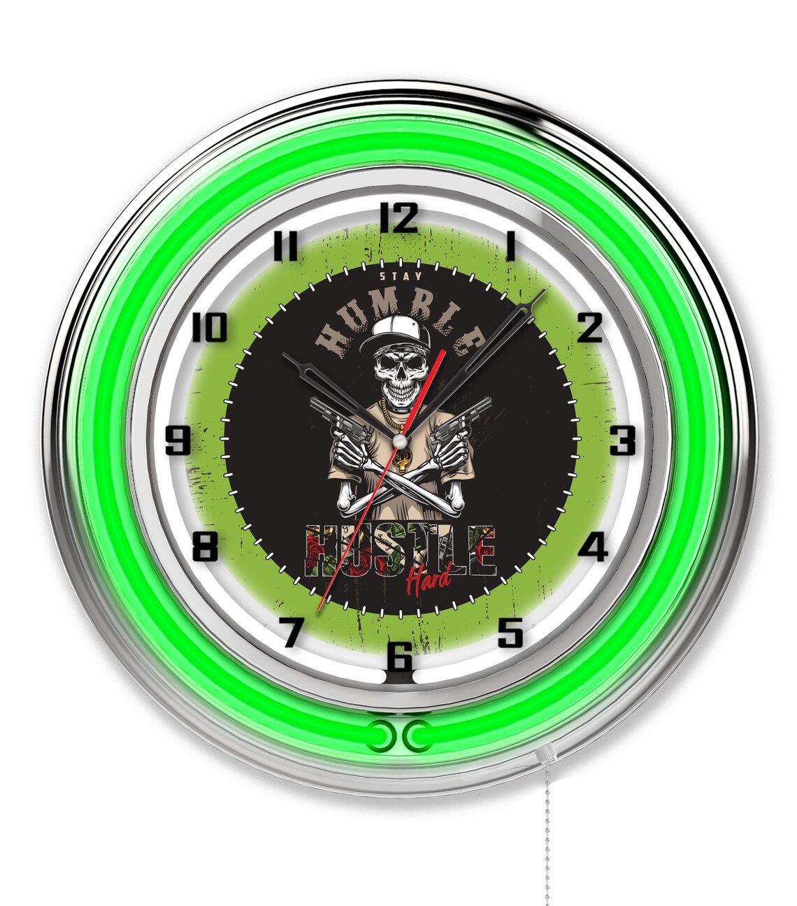 Customizable 19" Neon Clock | Personalized Wall Clock | Vintage Garage ...