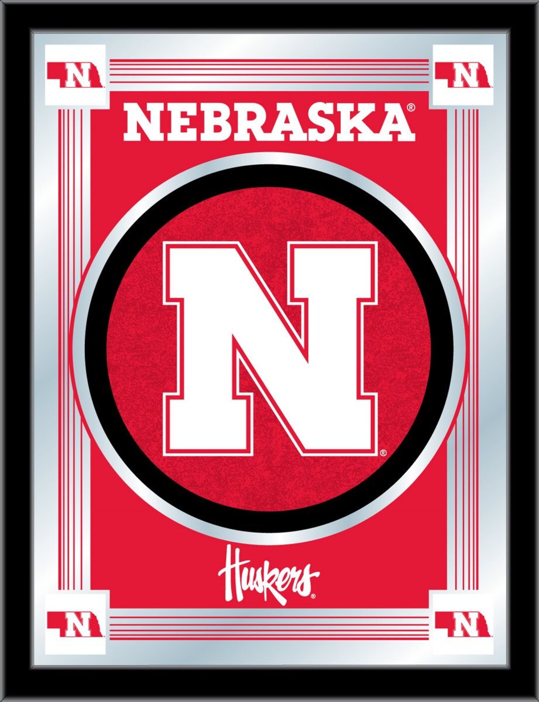 University of Nebraska Logo Wall Mirror UN Cornhuskers Decor - Etsy