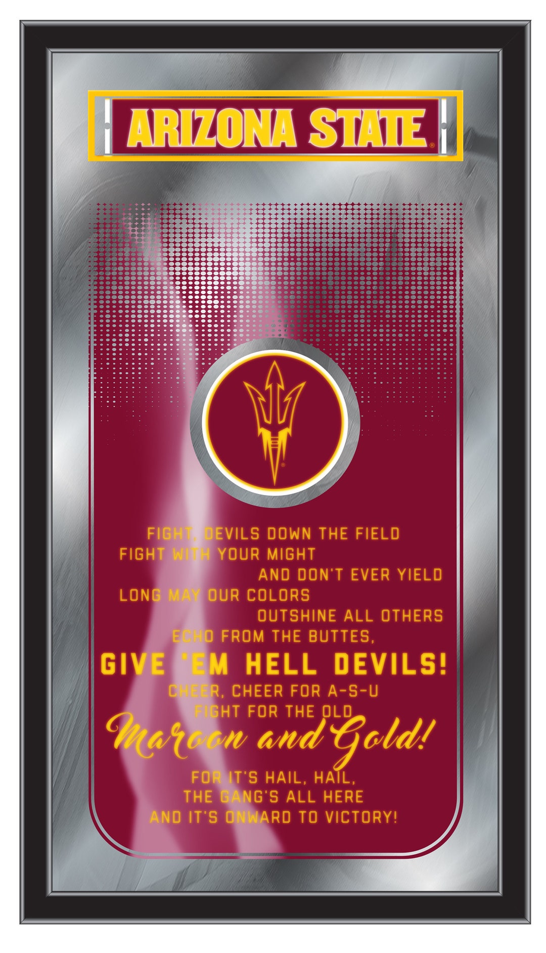 Arizona State University Fight Song Wall Mirror| ASU Sun Devils - Etsy