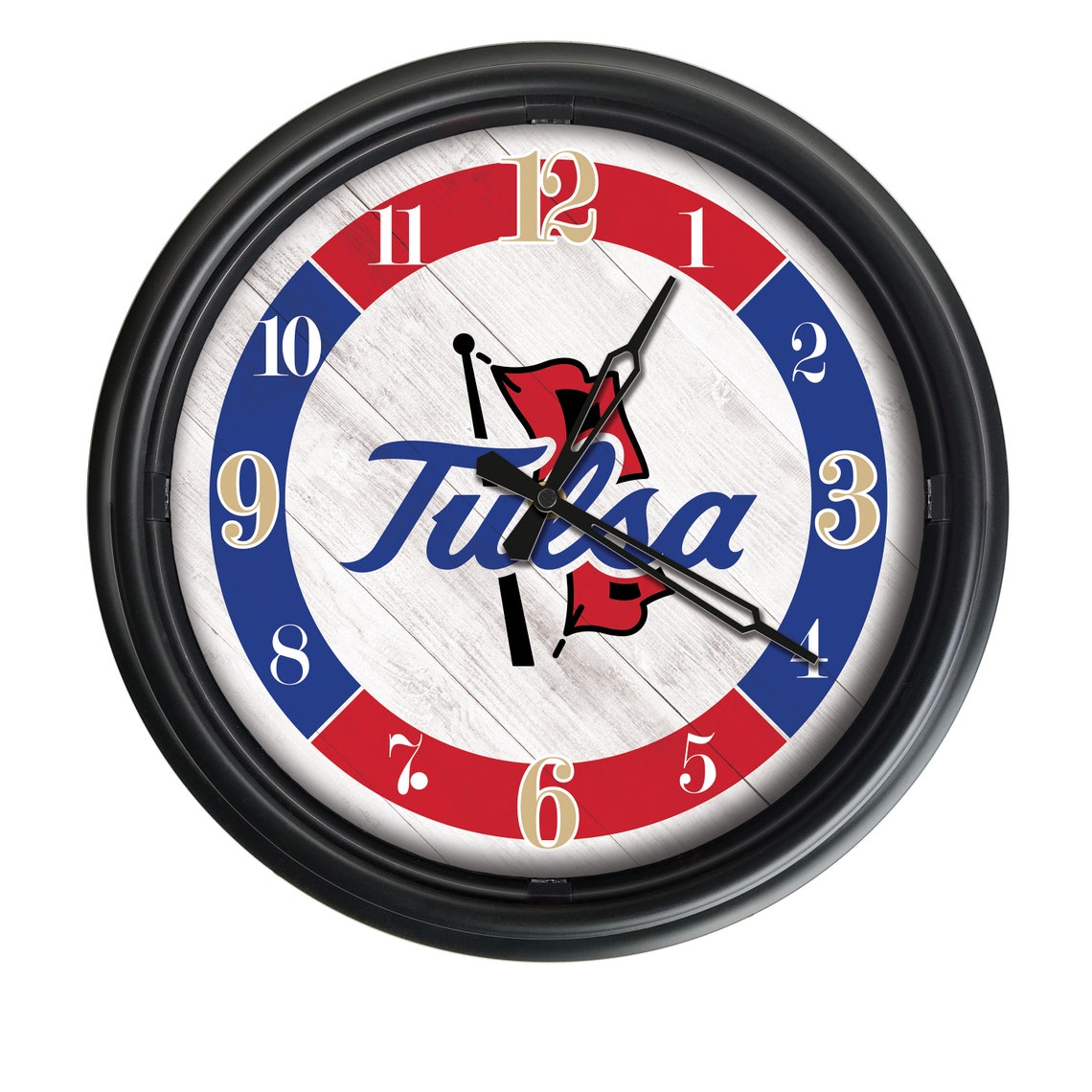 Tulsa Golden Hurricane LED Wall Clock | Indoor/outdoor Illuminated Logo ...