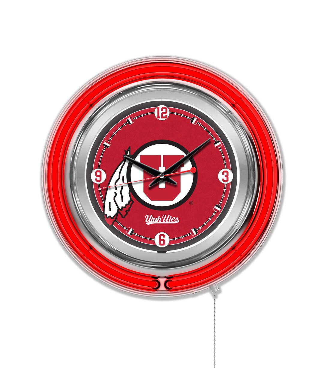 University of Utah Neon Clock Utah Utes 15 Neon Clock - Etsy