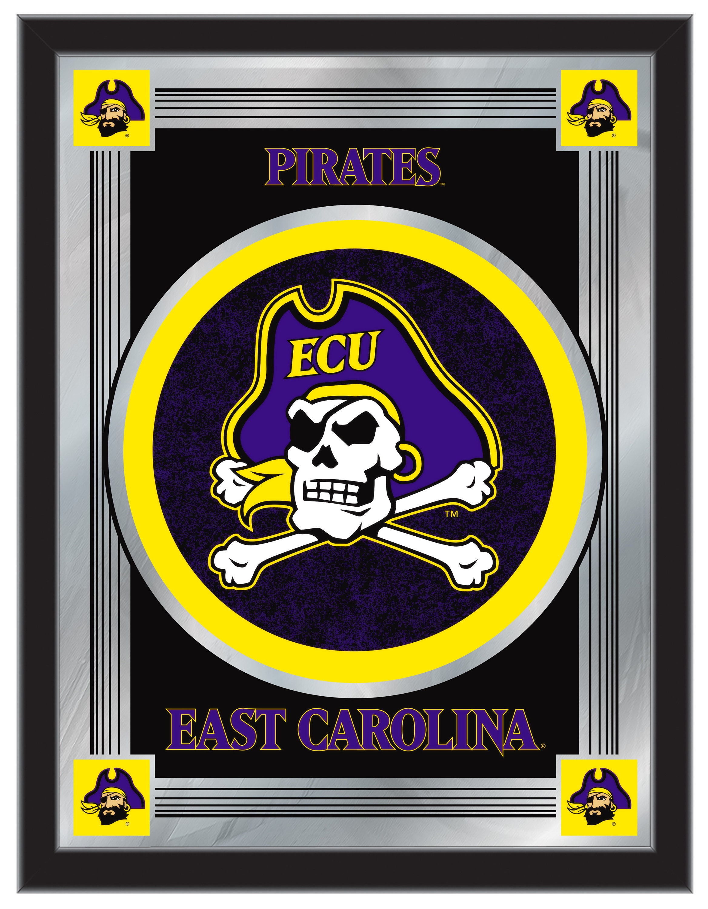 East Carolina University Logo Wall Mirror ECU Pirates Decor - Etsy
