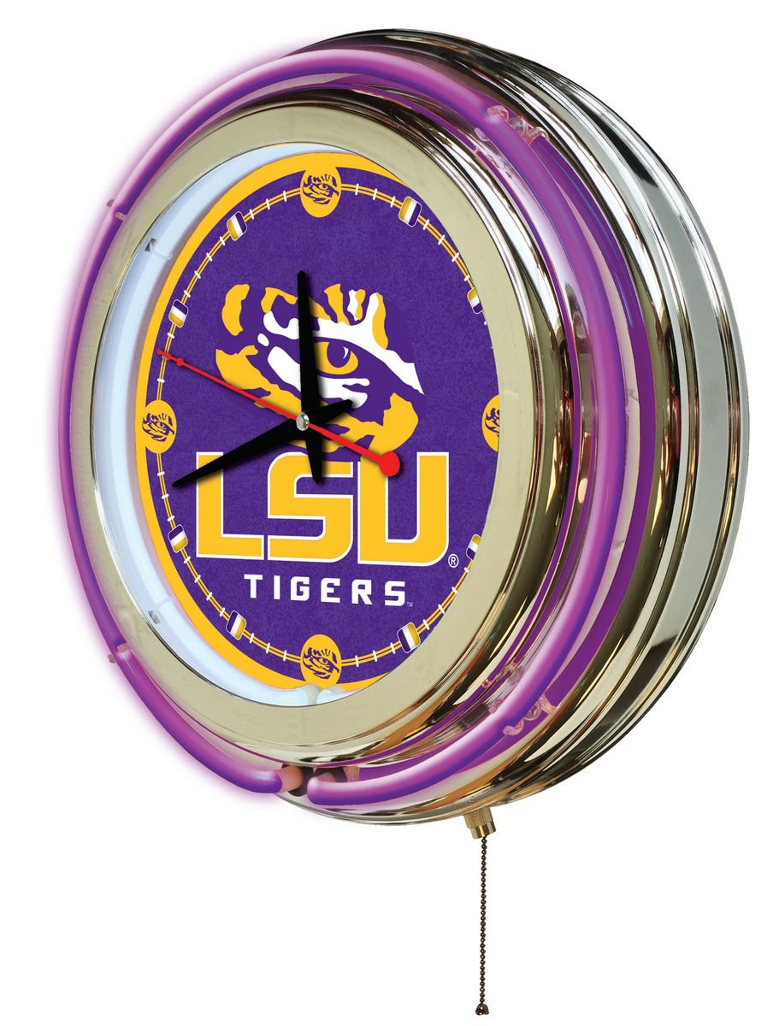 Louisiana State University Neon Clock LSU Tigers 15 Neon Clock - Etsy