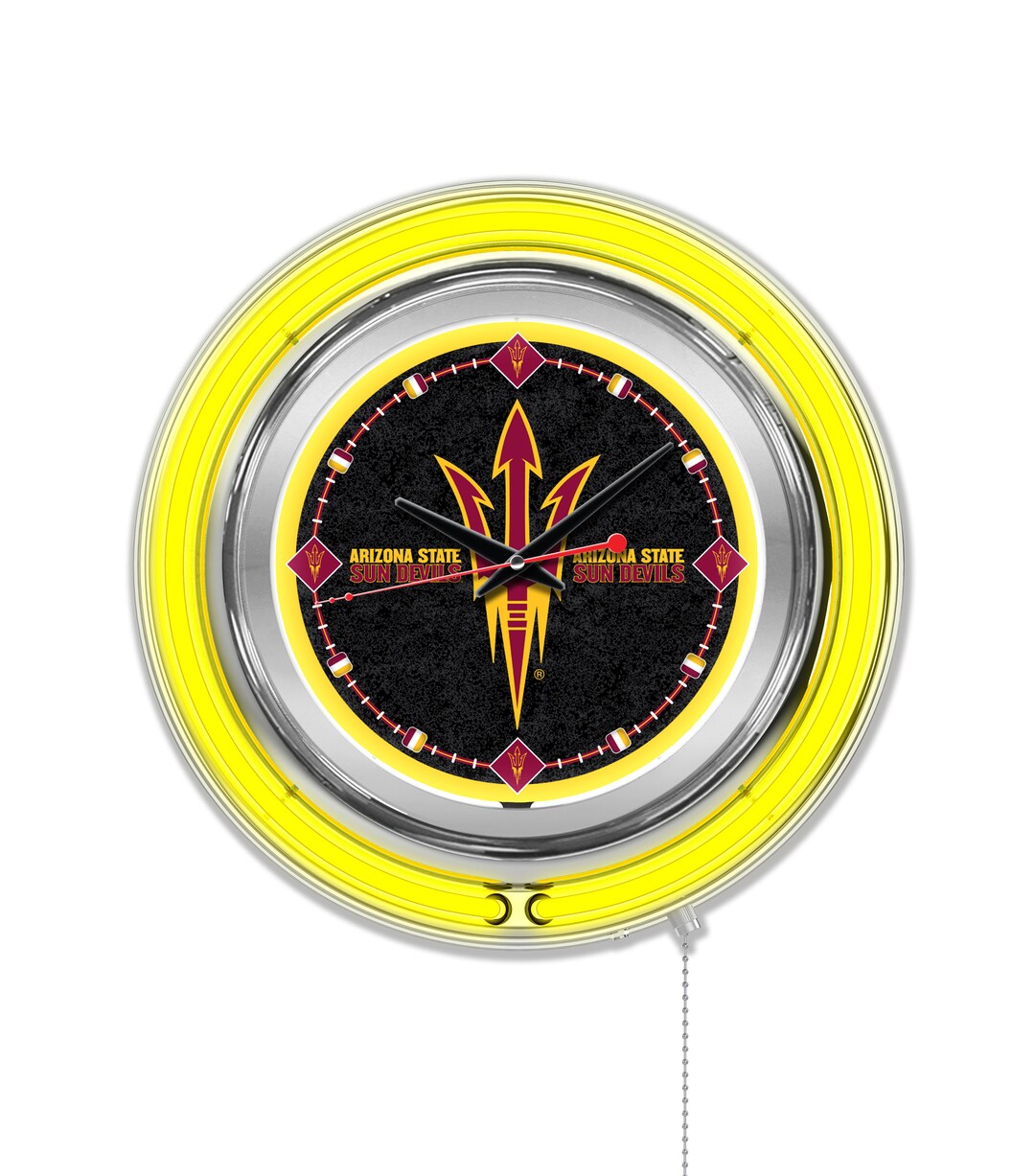 Arizona State University Trident Neon Clock | ASU Sun Devils 15" Neon ...