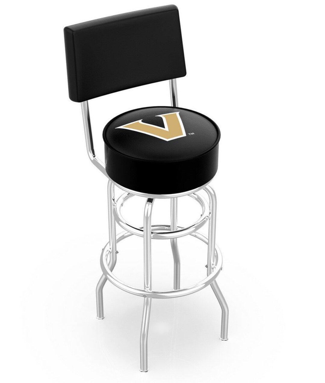 Vanderbilt University Logo Double Ring Bar Stool | Premium Bar Stool ...